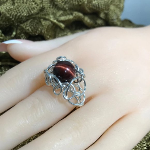 Pamynthia Designs | Jewelry | Red Tigers Eye Sterling Silver Ring The ...